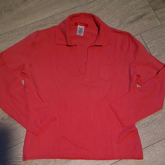 Anne Klein | Sweaters | Anne Klein Vneck Sweater In Vibrant Pink | Poshmark